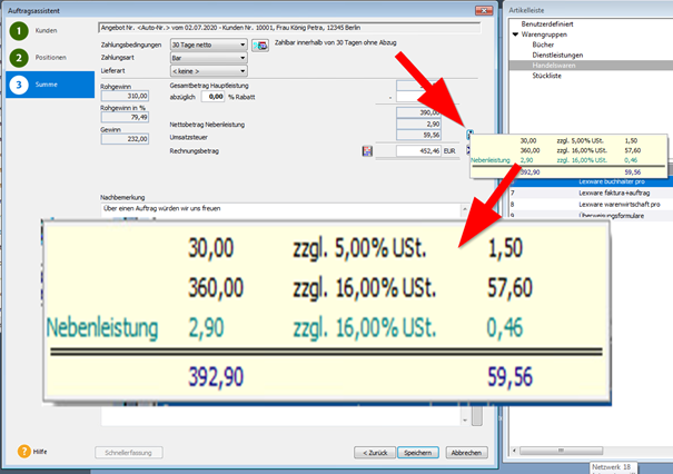 Lexware MwSt Umstellung für Kontenrahmen SKR-01